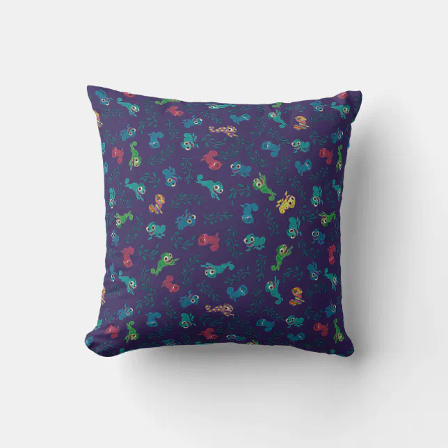 Tangled | Pascal Pattern Throw Pillow | Zazzle