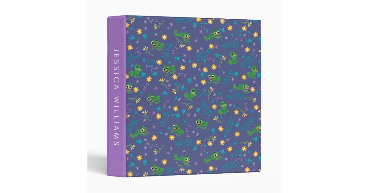 Tangled | Pascal - Purple Pattern Binder | Zazzle
