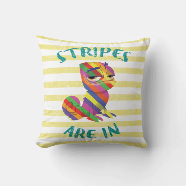 Tangled | Pascal - Stripes are In Throw Pillow | Zazzle
