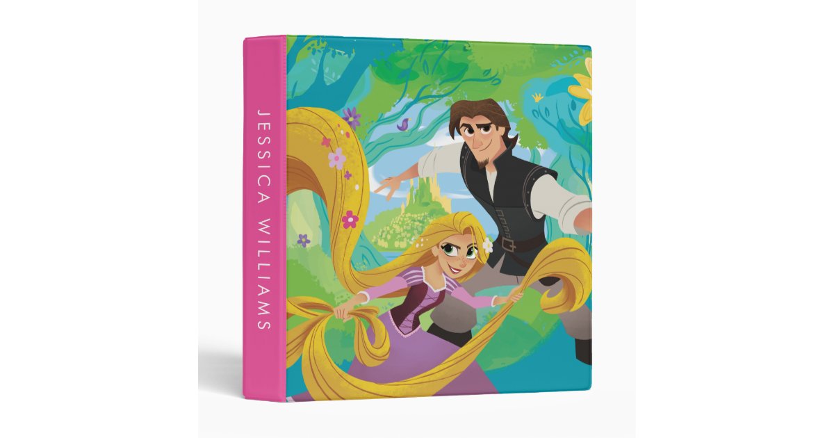 Tangled | Rapunzel & Eugene 3 Ring Binder | Zazzle
