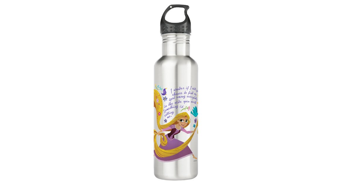 Tangled | Rapunzel - Something is Calling Me Water Bottle | Zazzle
