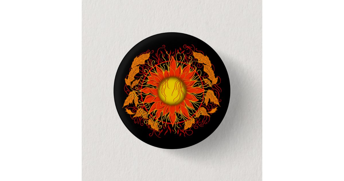 Tangled Sun Button | Zazzle