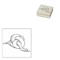 Tangled Up Snake Having a Bad Day Rubber Stamp | Zazzle