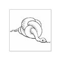 Tangled Up Snake Having a Bad Day Rubber Stamp | Zazzle
