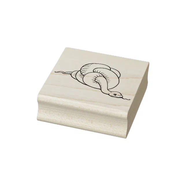 Tangled Up Snake Having a Bad Day Rubber Stamp | Zazzle