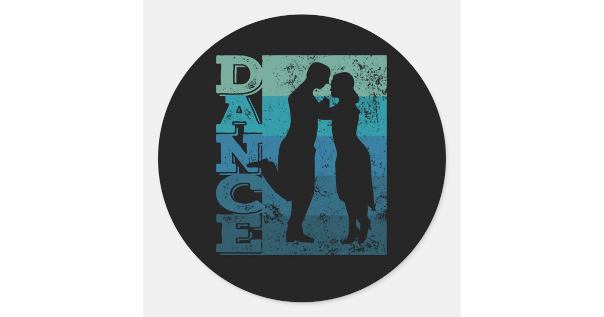Tango Argentino Retro Vintage Tango Vals Dance Classic Round Sticker ...
