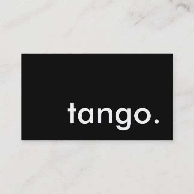 tango. business card | Zazzle