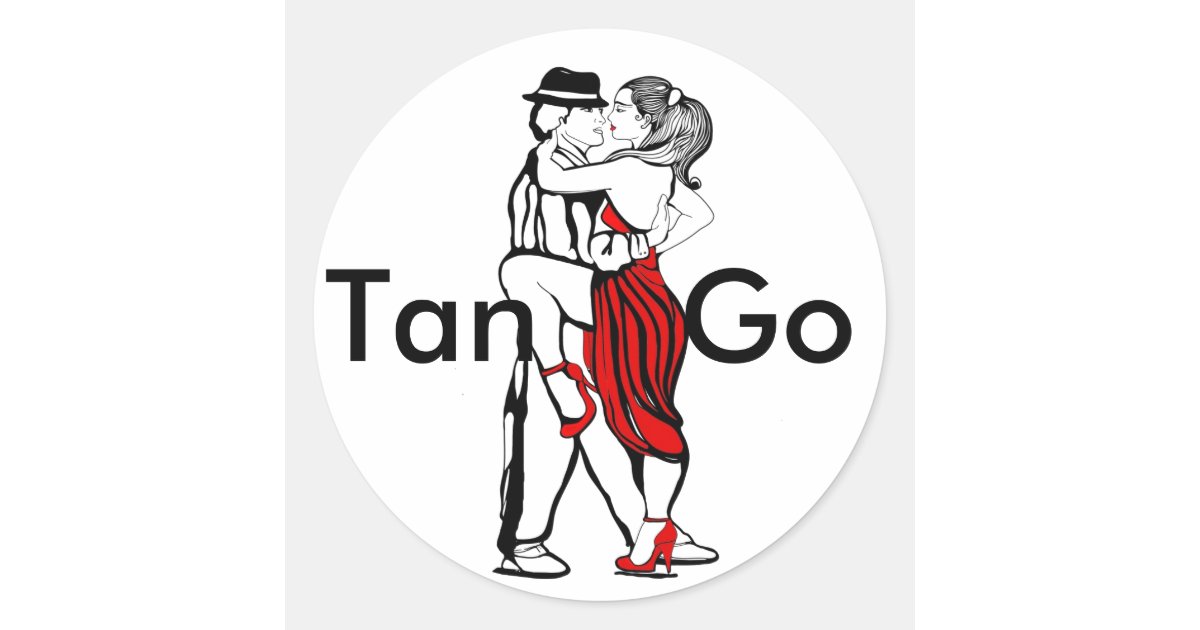 Tango Dancers Classic Round Sticker | Zazzle