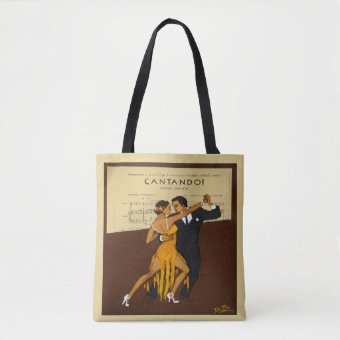 Tango Dancers Vintage Poster Print Tote Bag | Zazzle