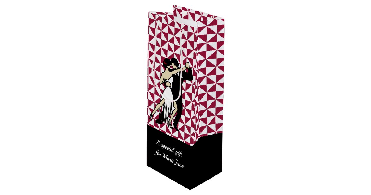 Tango Dancers Wine Gift Bag | Zazzle