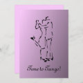 Tango Dancers with Customizable Slogan Invitation | Zazzle