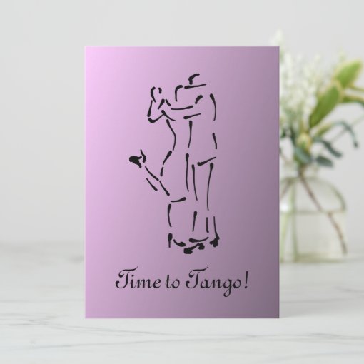 Tango Dancers with Customizable Slogan Invitation | Zazzle