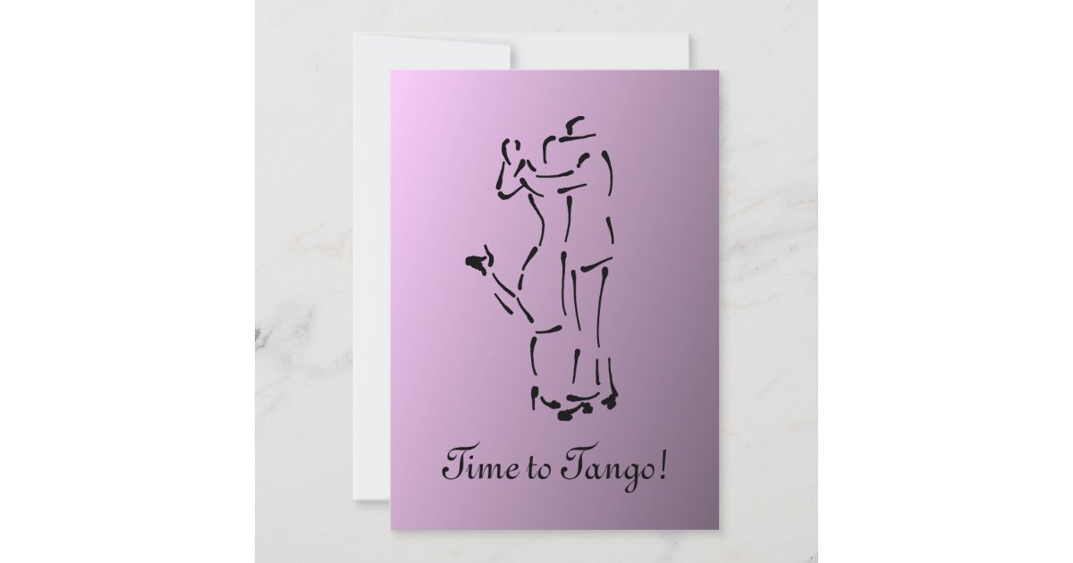Tango Dancers with Customizable Slogan Invitation | Zazzle