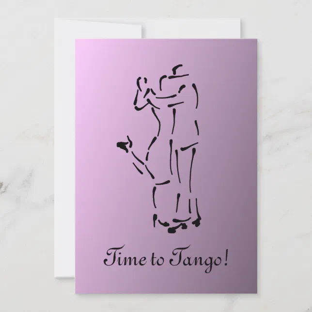 Tango Dancers with Customizable Slogan Invitation | Zazzle