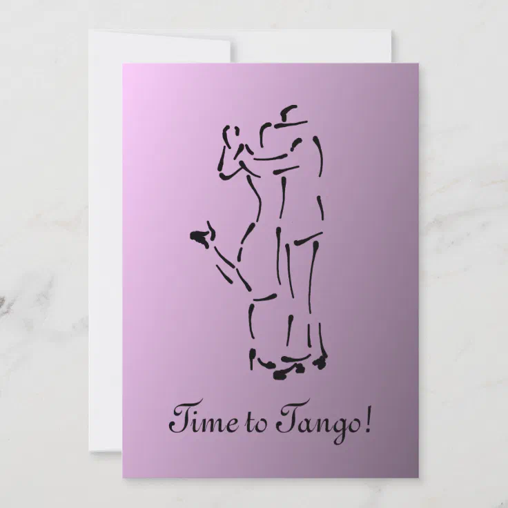 Tango Dancers with Customizable Slogan Invitation | Zazzle