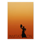 Tango Dancers (Red Shoes) with Customizable Text Invitation | Zazzle.com