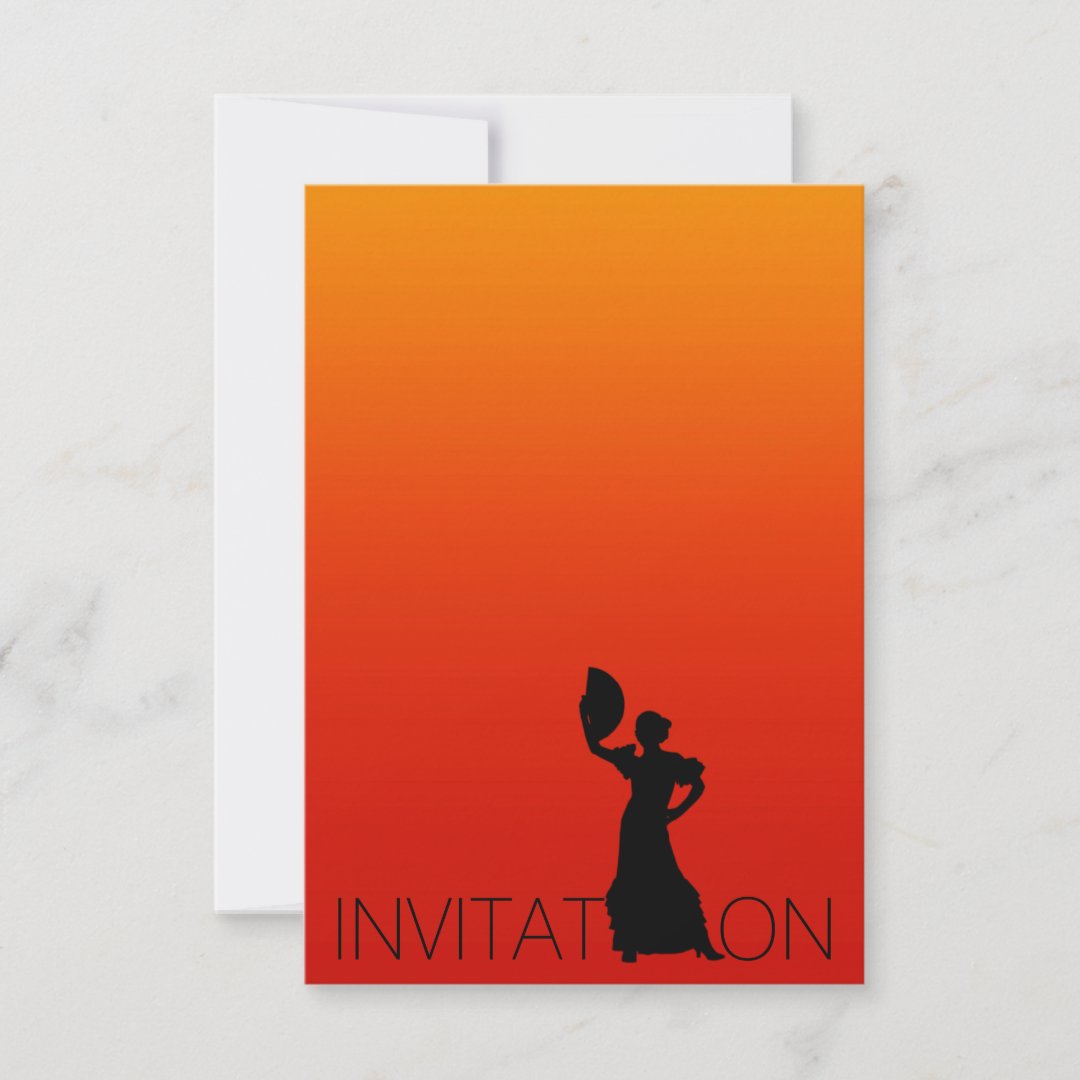 Tango Flamenco Latin Dance Party Invitation | Zazzle