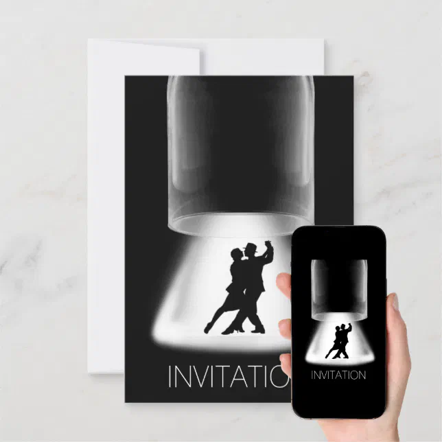 Tango Latin Dance Modern Vip Invitation | Zazzle