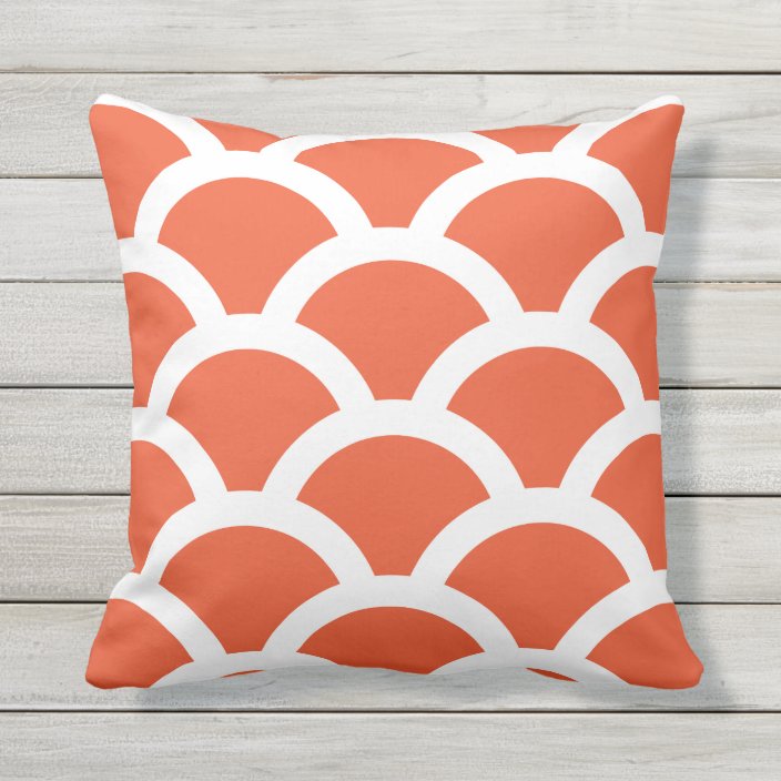Tango Orange Outdoor Pillows - Circles Pattern | Zazzle.com