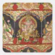 TANJORE PAINTING ASHTALAKSHMI SOUTH INDIA SQUARE STICKER | Zazzle