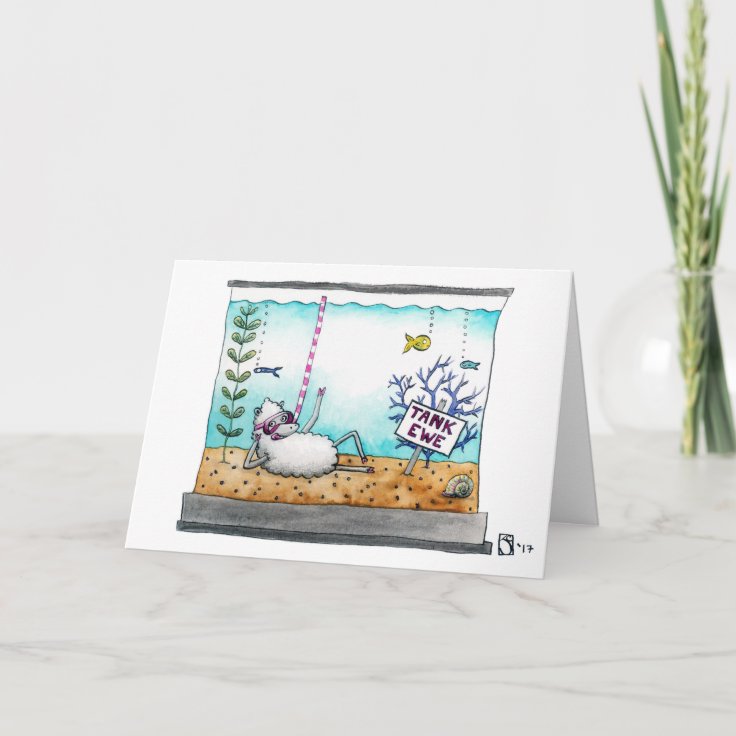 "Tank Ewe" Thank You Card | Zazzle