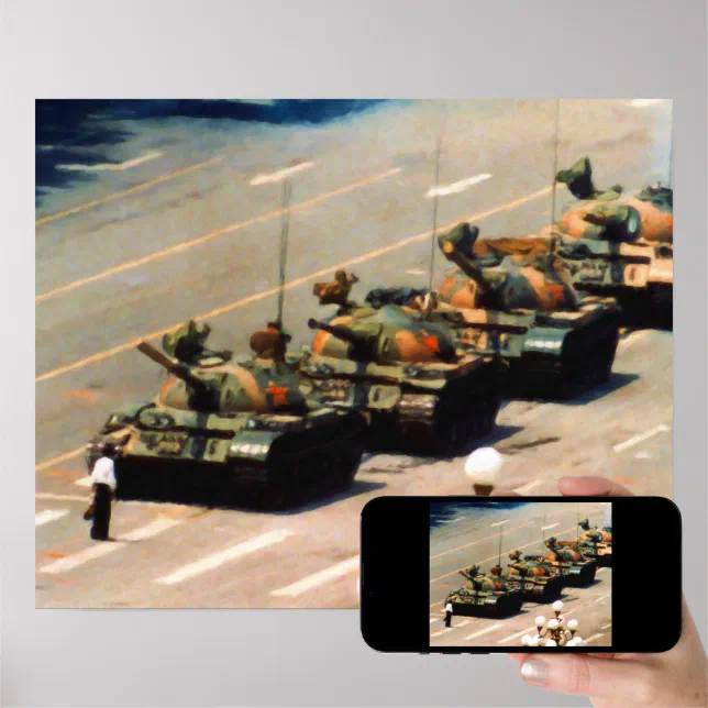 Tank Man Painting Poster | Zazzle