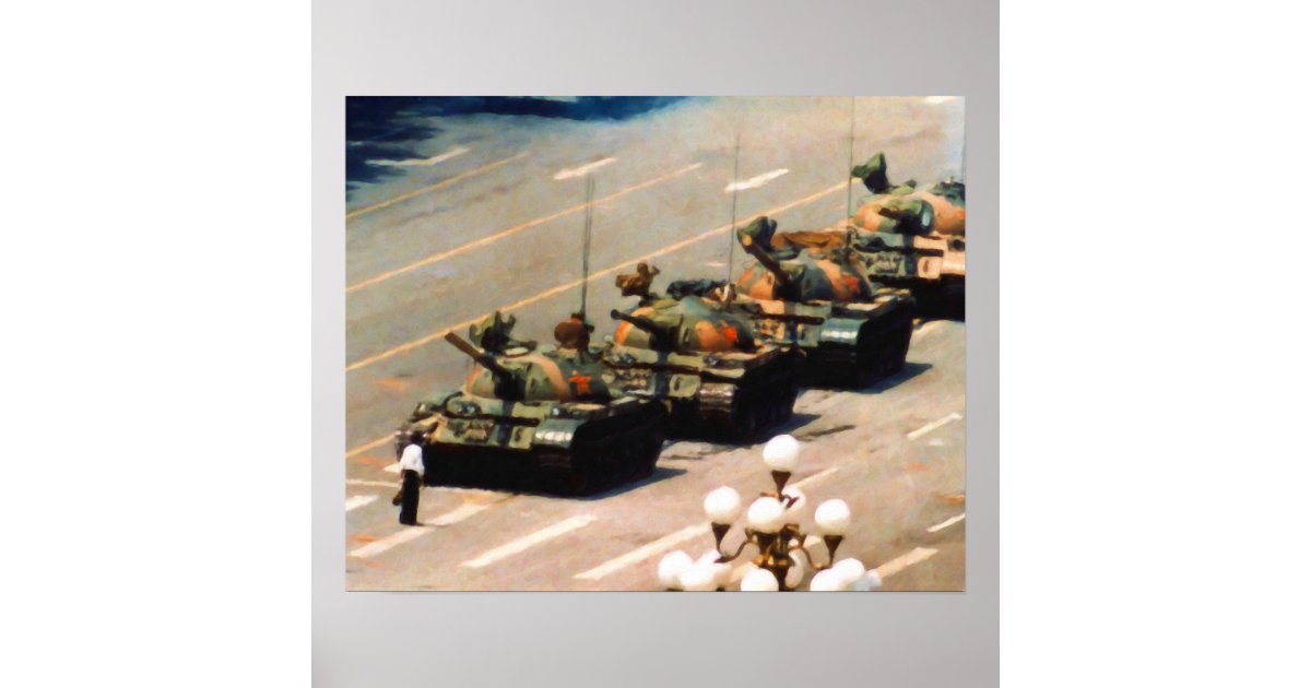 Tank Man Painting Poster | Zazzle