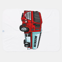 Tanker truck fuel transport cartoon illustration baby blanket | Zazzle