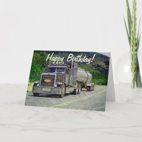 Truck Driver Birthday Cards | Zazzle