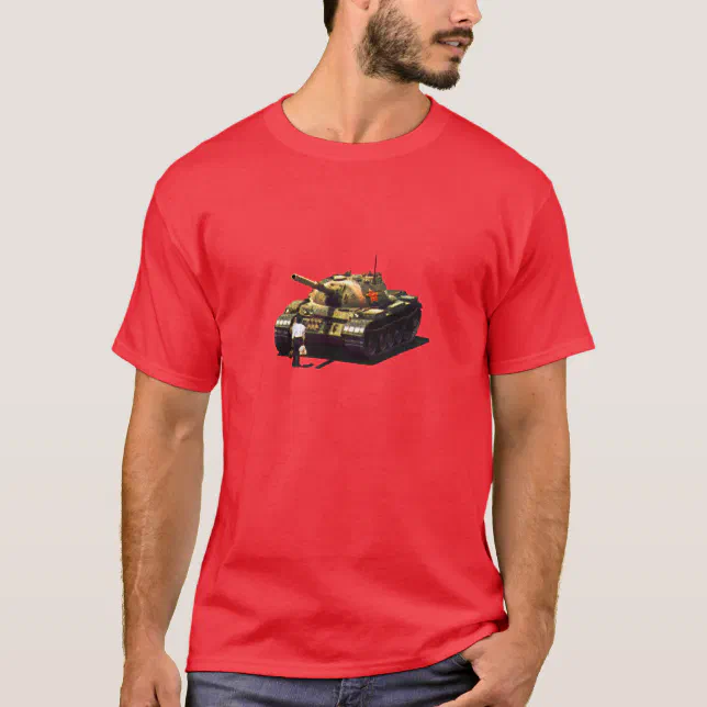tankman of tiananmen square - red T-Shirt | Zazzle
