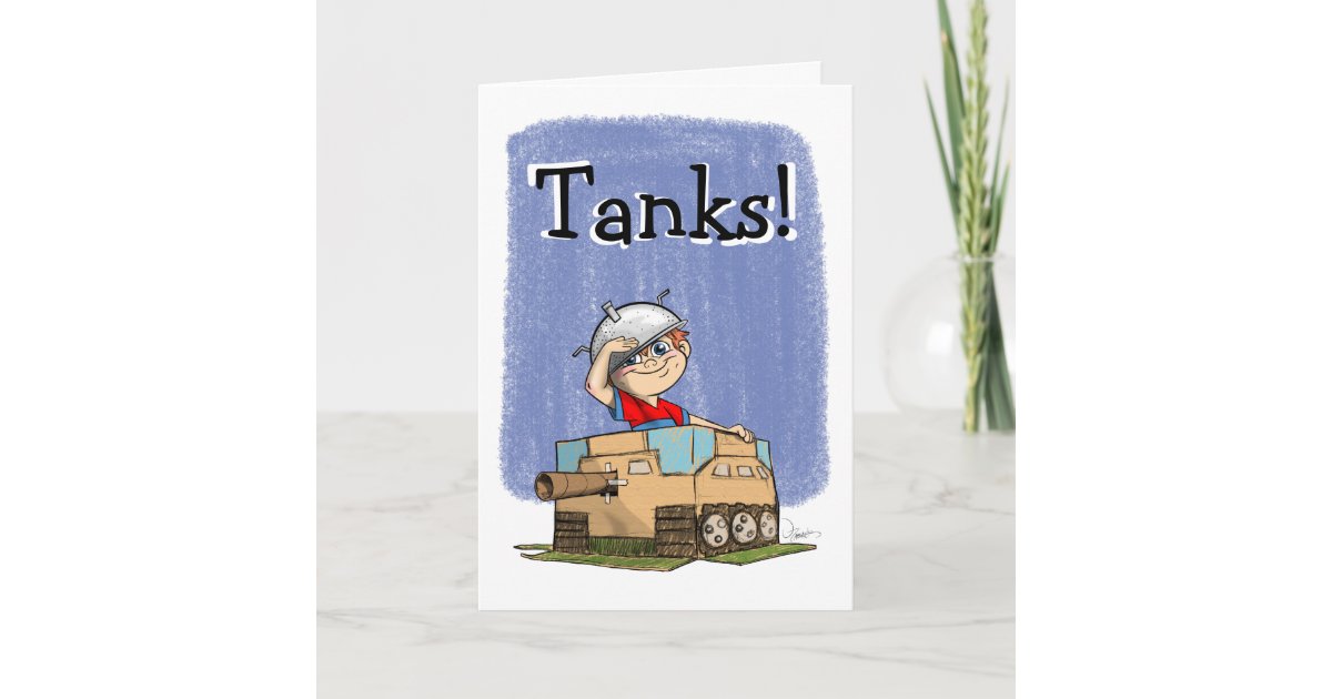 Tanks! Thank You Card | Zazzle
