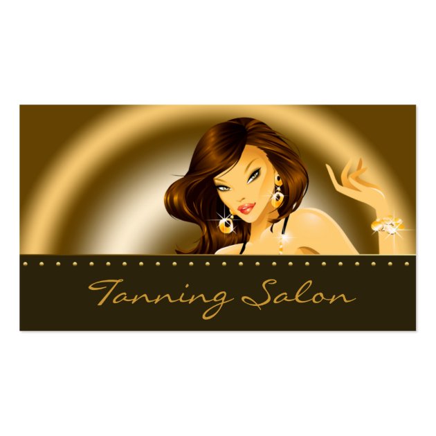 Tanning Business Card Super Gold Woman Dark
