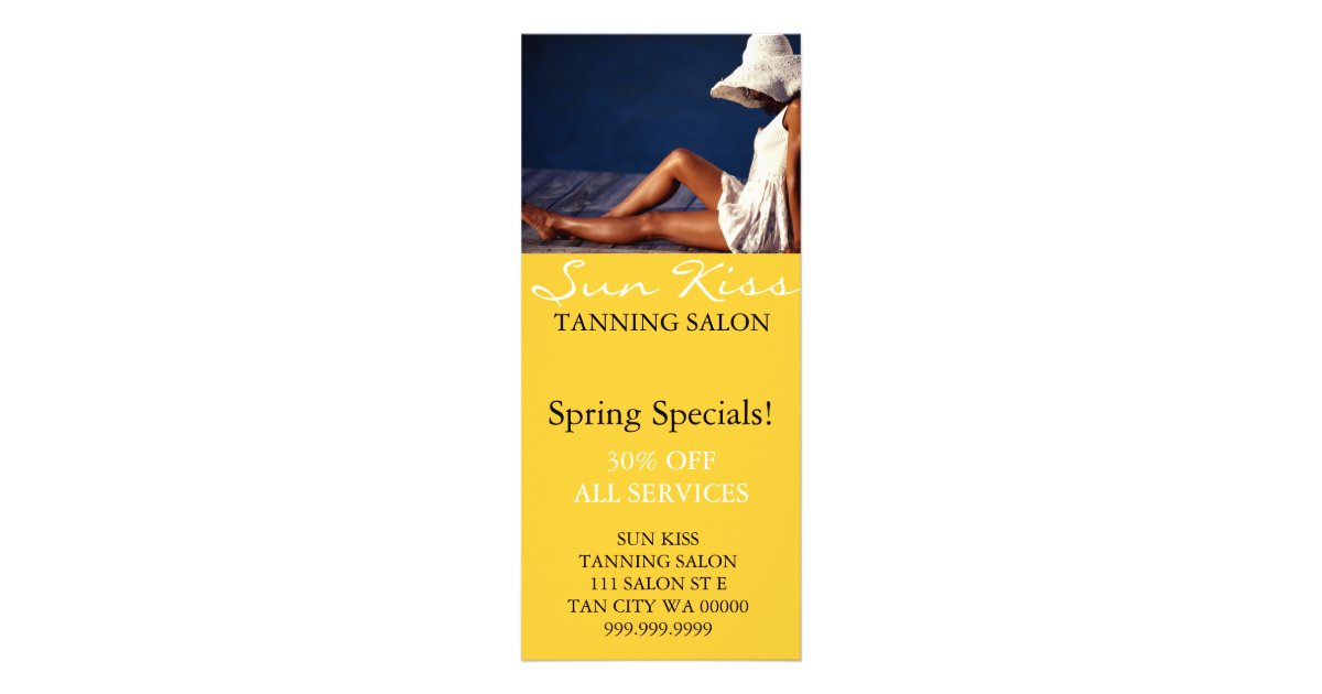 Tanning Salon Spa Artist Flyer Menu | Zazzle