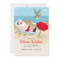 Tanning Santa Greeting Card | Zazzle
