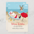 Tanning Santa Greeting Card | Zazzle