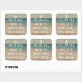 Tans Will Fade Travel Quote Square Sticker | Zazzle