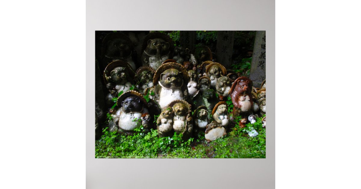 Tanuki Statues Poster | Zazzle