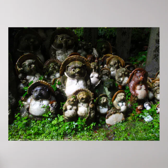 Tanuki Statues Poster | Zazzle