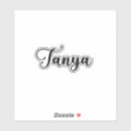 Tanya Name - Handwritten Calligraphy Sticker | Zazzle