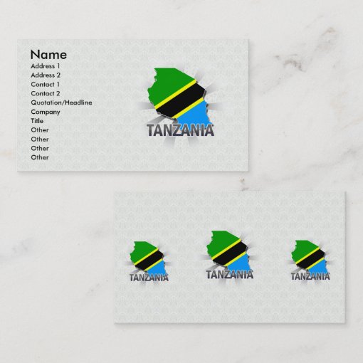 Tanzania Flag Map 2.0 Business Card | Zazzle