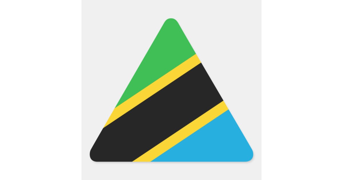 Tanzania – Tanzanian Flag Triangle Sticker | Zazzle