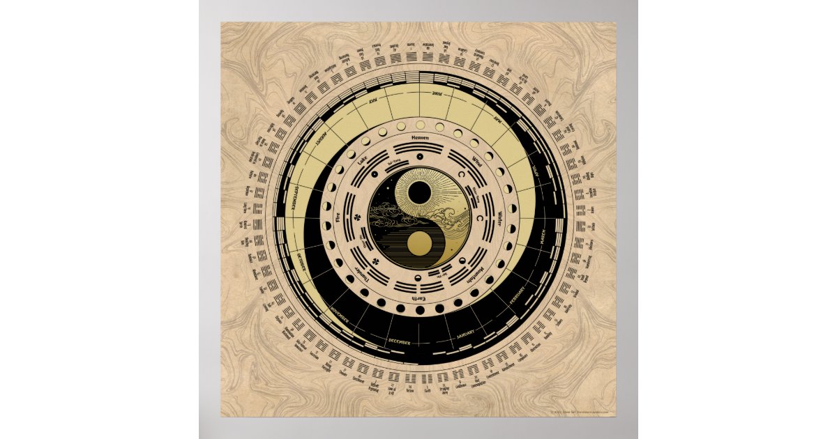 Taoist Wheel Light v6 Poster | Zazzle