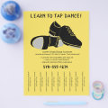 Tap Dance Classes Dancing Lessons Tear Off Strips Flyer | Zazzle