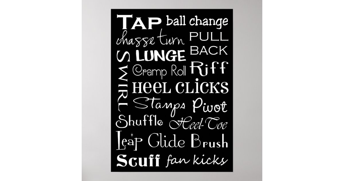 Tap Dance Subway Art Poster | Zazzle