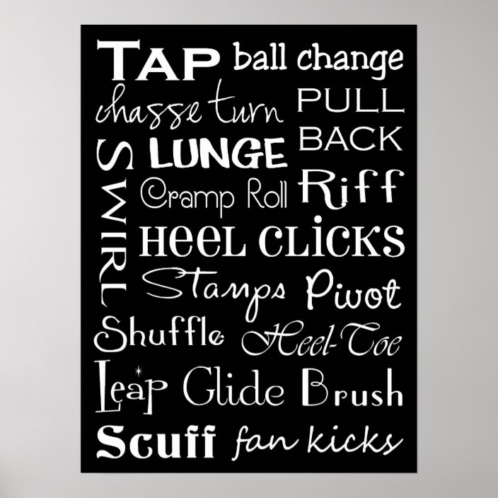 Tap Dance Subway Art Poster | Zazzle.com