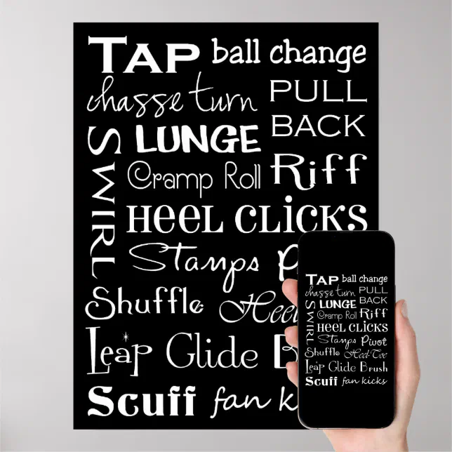 Tap Dance Subway Art Poster | Zazzle