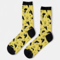 Tap Dancers Gold and Black Tap Shoes Patterned Socks | Zazzle