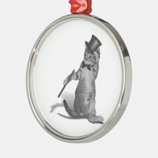 Tap Dancing Kitten Metal Ornament | Zazzle