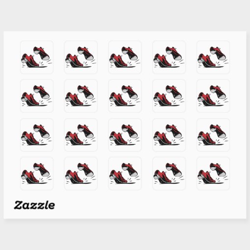 Tap Dancing Shoes Square Sticker | Zazzle