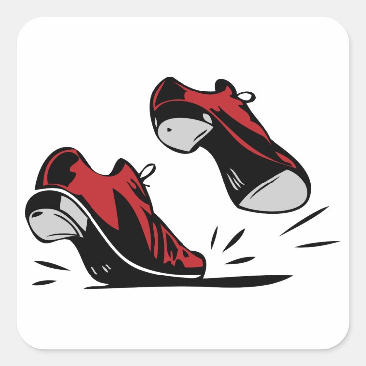 Tap Dancing Shoes Square Sticker | Zazzle